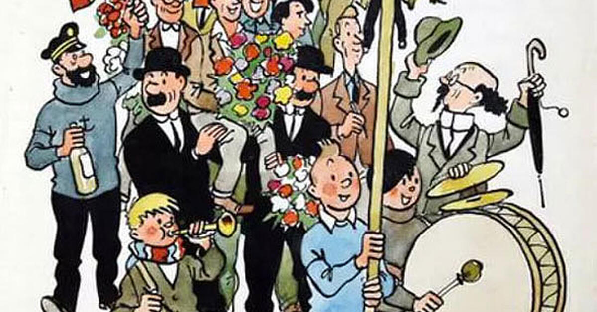 Opdrachttekening Hergé voor Jean Libert | Flashback | Stripspeciaalzaak